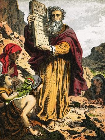 Moses Ten Commandments Painting