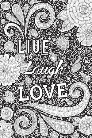 Live Laugh Love Coloring Pages