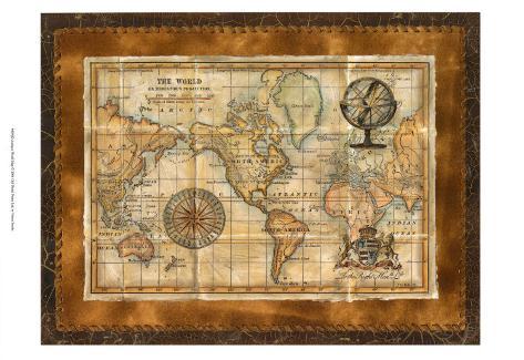 Antique World Map | Wereldkaart, Kunst