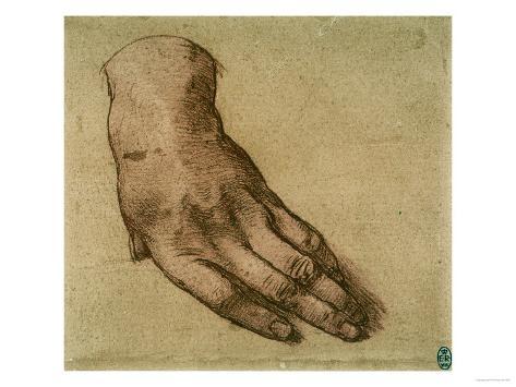 Study of a Left Hand Giclee Print by Leonardo da Vinci at AllPosters.com