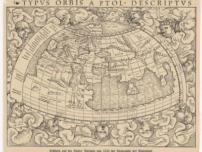 '1545 Map from Basel Switzerland Depicting the World as Known to ...