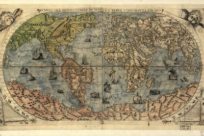 '16th Century World Map' Photographic Print - Library of Congress ...