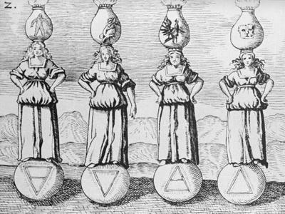 '17Th-Century Engraving of the Symbols of Four Elements' Giclee Print ...