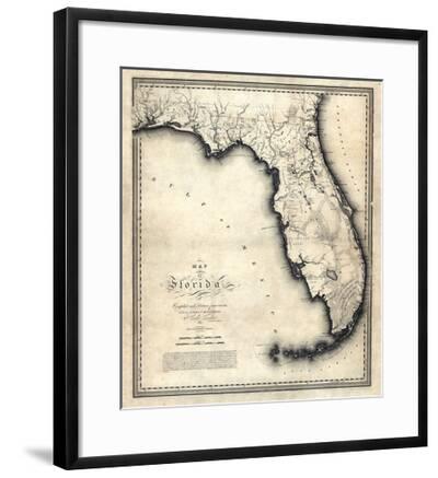 '1823, Florida State Map, Florida, United States' Giclee Print ...
