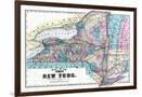 '1875, New York State Map, New York, United States' Giclee Print ...