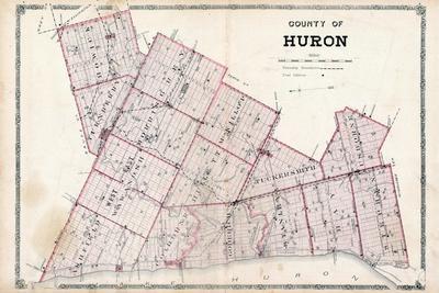 '1879, Huron County Map, Canada' Giclee Print | AllPosters.com