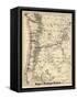 1880, Oregon and Washington State Map, Oregon, United States Giclee ...