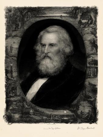 '1881, Henry Wadsworth Longfellow Portrait' Giclee Print | AllPosters.com