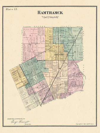 '1883, Hamtramck Township, North Detroit, Maybury, Michigan, United ...
