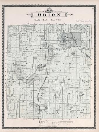 '1896, Orion Township, Voorheis Lake, Mahopac, Cole, Lake Judah, Mud ...