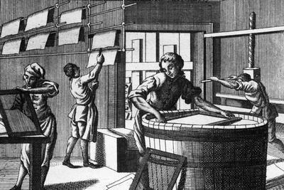 18Th-Century Engraving of the Papermaker Giclee Print | AllPosters.com
