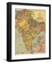 1902 Map of India, Then a Colony Within the British Empire, Showing ...