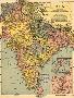 1902 Map of India, Then a Colony Within the British Empire, Showing ...