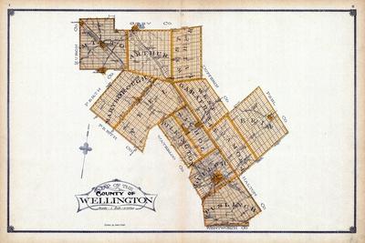 '1906, Wellington County Map, Canada' Giclee Print | AllPosters.com