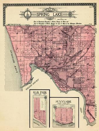 '1912, Spring Lake Township, Ferrysburg, Oak Park, Sunny Side, Belle ...