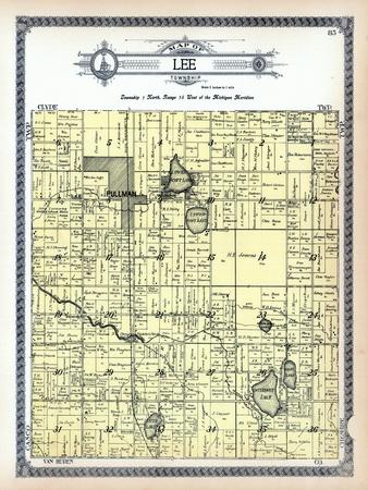 '1913, Lee, Pullman, Lower Scott Lake, Upper Scott Lake, Osterhout Lake ...