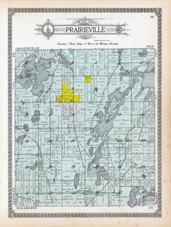 '1913, Prairieville Township, Pine Lake, Crooked Lake, Michigan, United ...