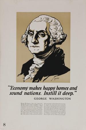 '1920s American Banking Poster, George Washington' Giclee Print ...