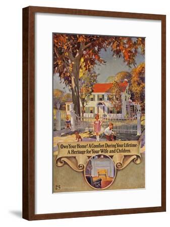 '1920s American Banking Poster, Own Your Home' Giclee Print ...