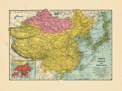 '1925, China, Japan, Mongolia, North Korea, South Korea, Asia, China ...