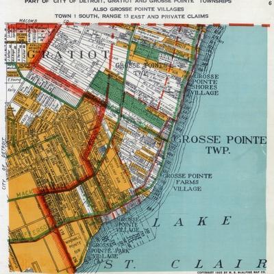 '1925, Grosse Point Township, Gratiot Township, Detroit 3, Lake St ...