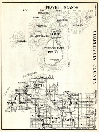 '1930, Charlevoix County, St. James, Big Beaver Island, Peaine, Hayes ...