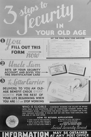 '1936 Social Security Information Poster' Giclee Print | AllPosters.com