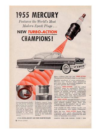 '1955 Mercury New Turbo-Action' Premium Giclee Print | AllPosters.com