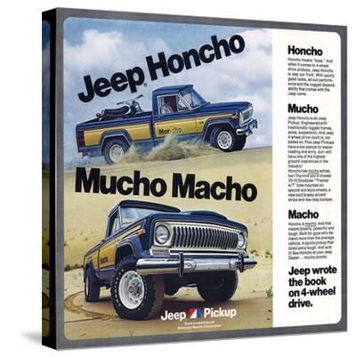 '1976 Jeep Honcho - Mucho Macho' Stretched Canvas Print | AllPosters.com
