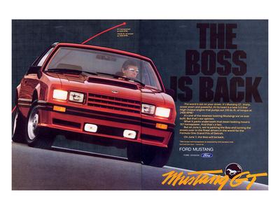'1982 Mustang GT - Boss is Back' Premium Giclee Print | AllPosters.com