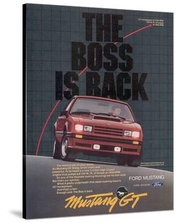 '1982 Mustang the Boss is Back' Stretched Canvas Print | AllPosters.com