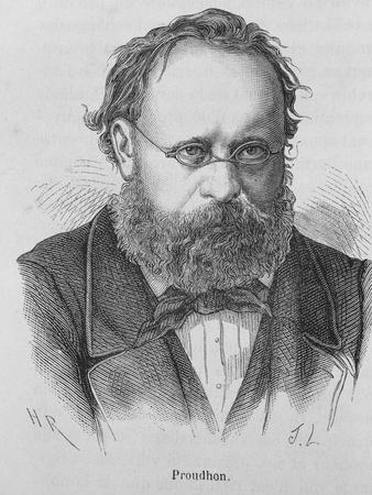 '19Th Century Portrait of French Socialist Joseph Proudhon from L ...