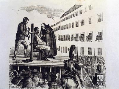 1st Carlist War from 1833 to 1840, death penalty to garotte of a ...
