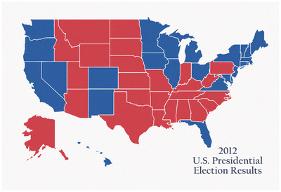 '2012 US Presidential Electoral College Map' Posters | AllPosters.com