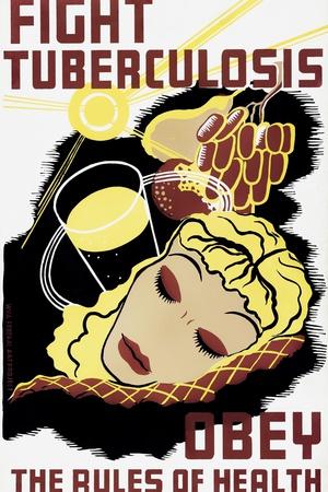 '20th century print made to educate people about tuberculosis and ...