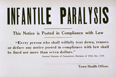 '20th Century Quarantine Sign for the Contagious Disease Infantile ...