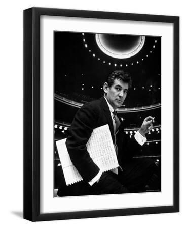 '36 Year Old Composer Leonard Bernstein, Holding Musical Score with ...
