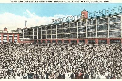 40,000 Employees at Ford Factory, Detroit, Michigan | AllPosters.com