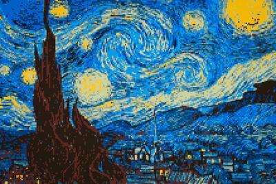 '8-Bit Art The Starry Night' Photo | AllPosters.com