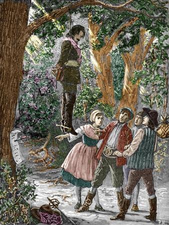 'A Corpse of a Sentenced Man Judged by the Vehmic Court Hung on a Tree ...