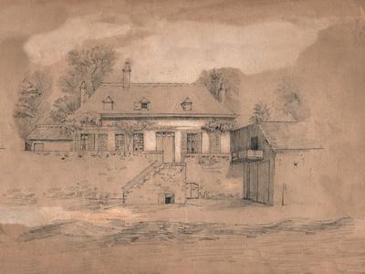 A Countryhouse in France, 1900 (Drawing) Giclee Print | AllPosters.com
