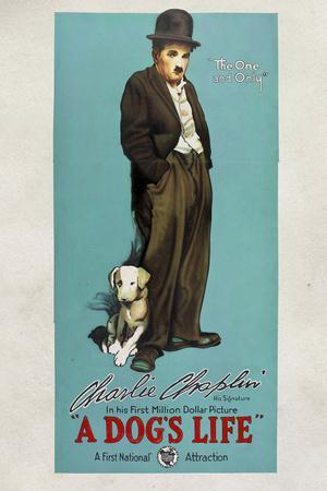 'A Dog's Life Movie Charlie Chaplin Tramp Poster Print' Posters ...