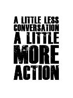 'A Little More Action White' Prints - NaxArt | AllPosters.com