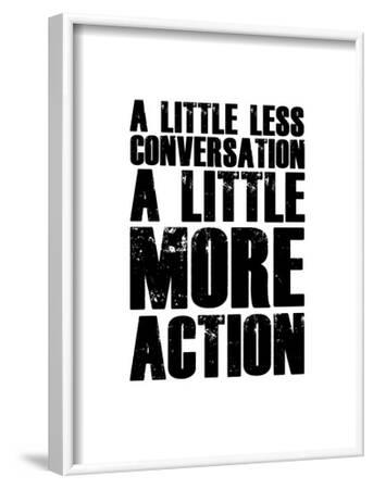 'A Little More Action White' Prints - NaxArt | AllPosters.com