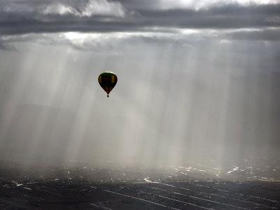 'A Lone Balloon Drifts Near the Foothills of Albuquerque, N.M ...