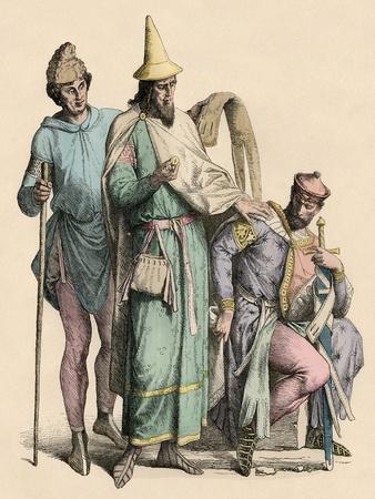 'A Man with a Walking Stick, a Rich Jew and a Knight, 12Th Century ...