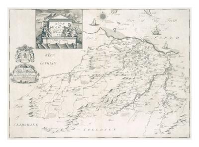 'A Map of Mid-Lothian' Premium Giclee Print - John Adair | AllPosters.com