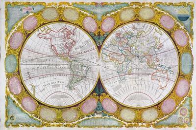 'A New and Correct Map of the World, 1770-97' Giclee Print - Robert ...