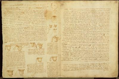 'A Page from the Codex Leicester, 1508-12' Giclee Print - Leonardo da ...
