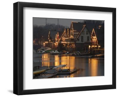 'A Portion of Philadelphia's Boathouse Row is Shown at Dusk Thursday ...